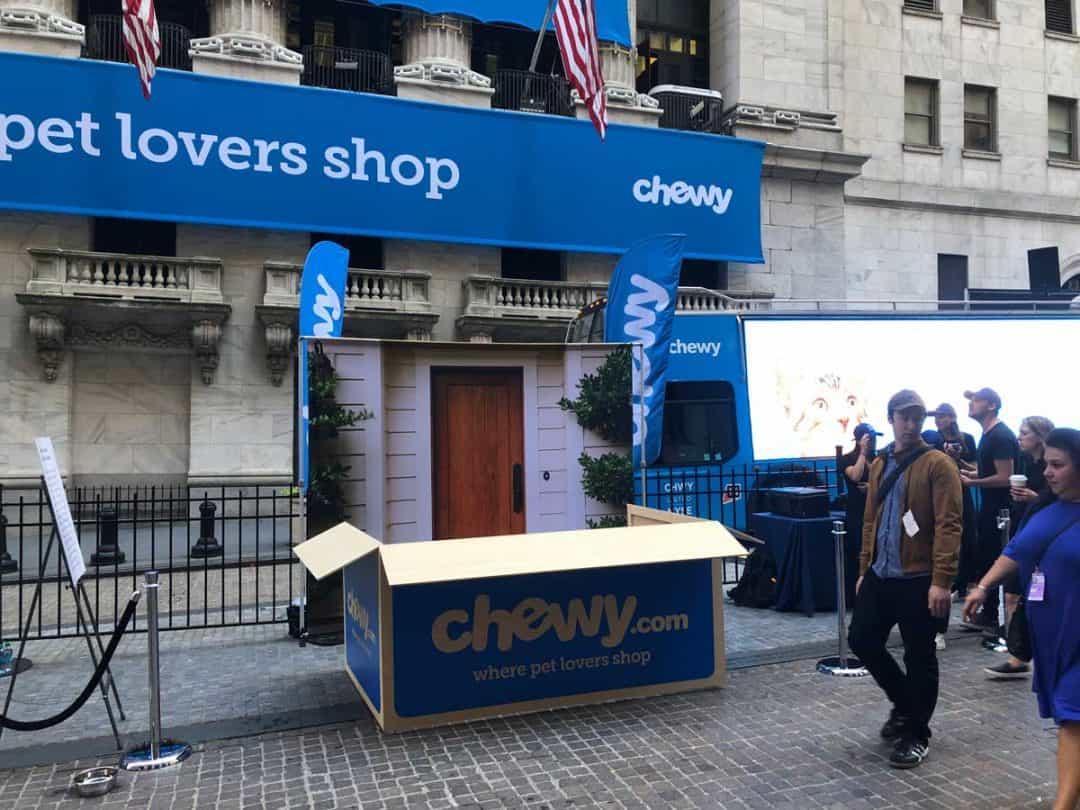 National Flag & Display produces Custom Banners for NYSE - Chewy IPO